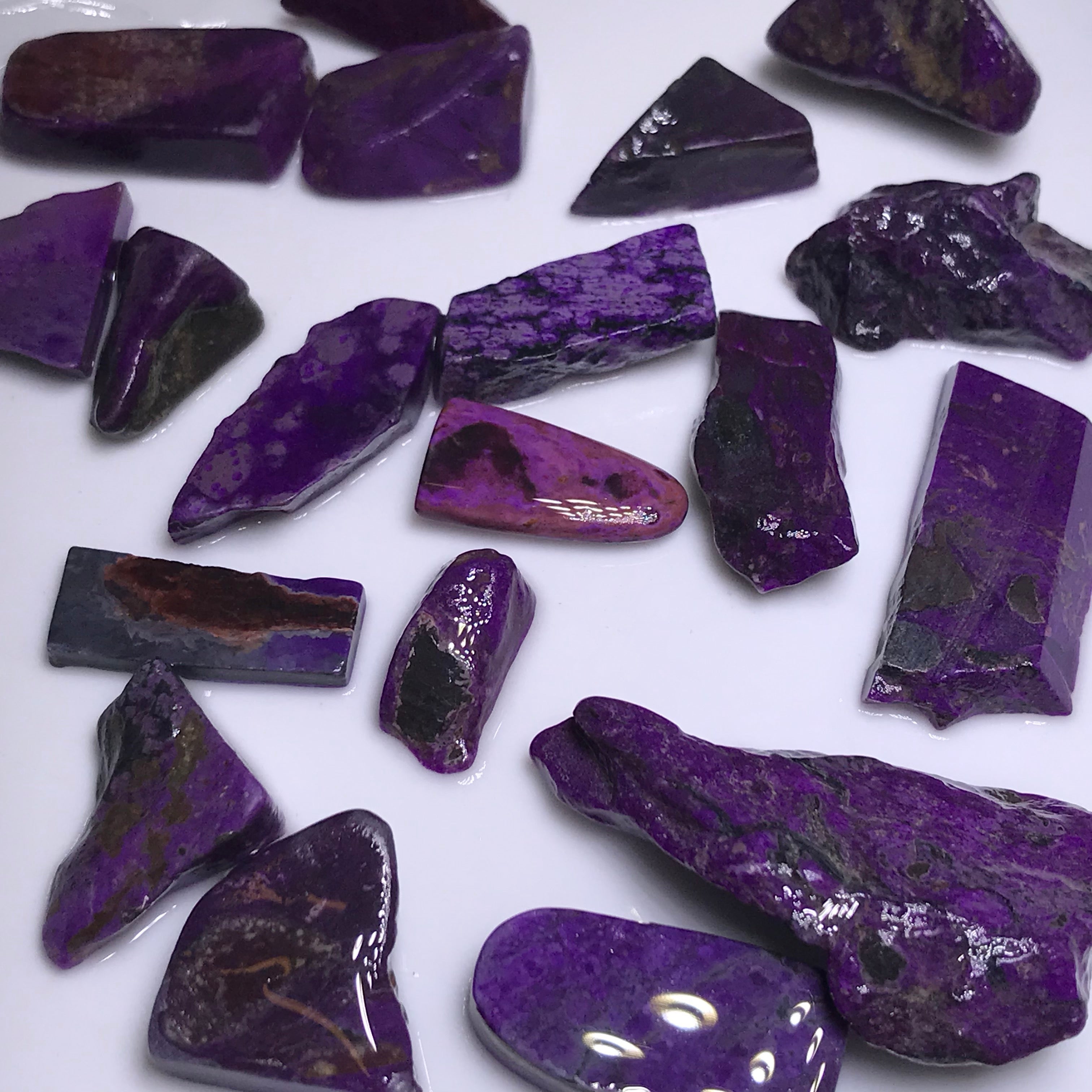 Sugilite – tagged "New Rough" – Joe Henley Rough & Gemstones